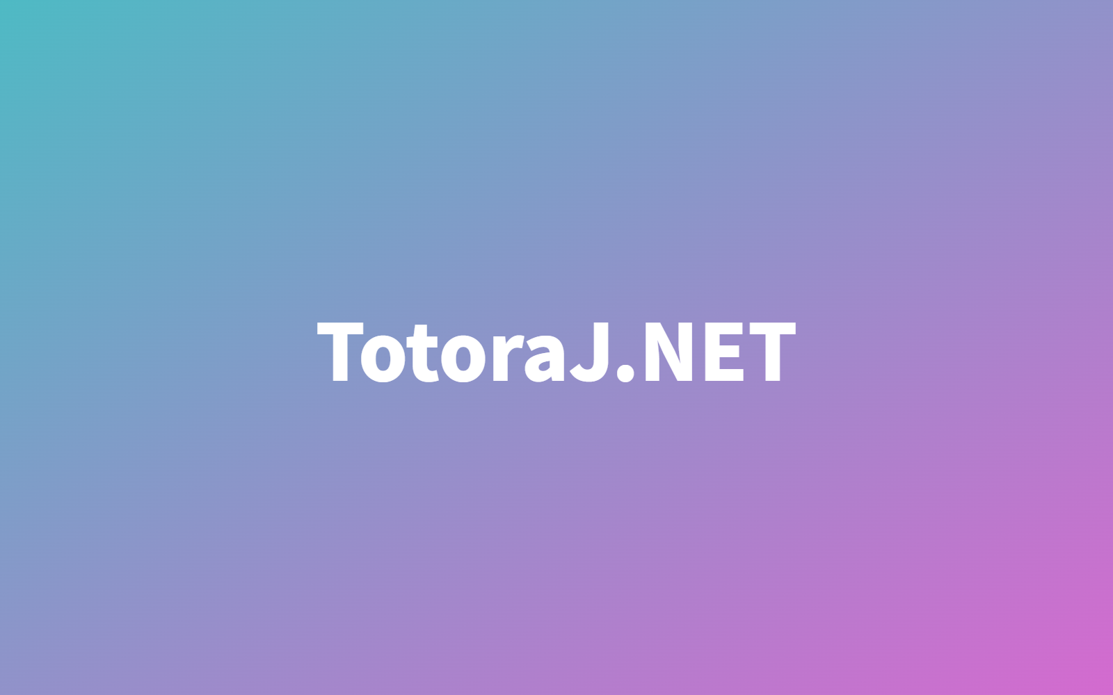 Profile | TotoraJ.NET